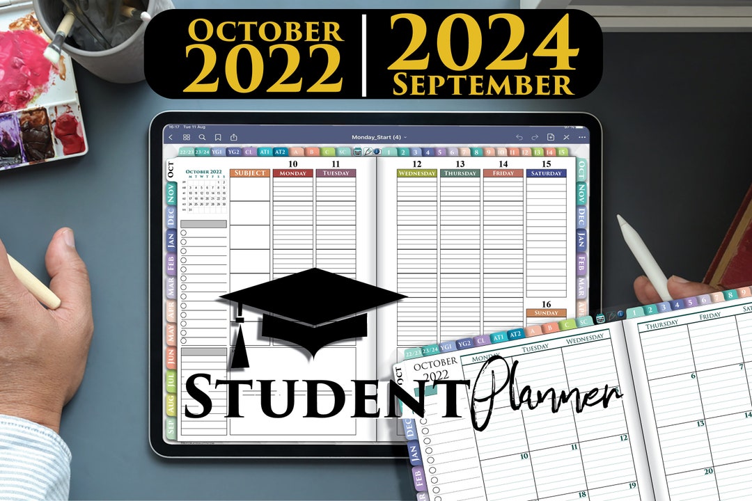 2022 Digital Student Planner 2024 Weekly Daily College Goodnotes ...