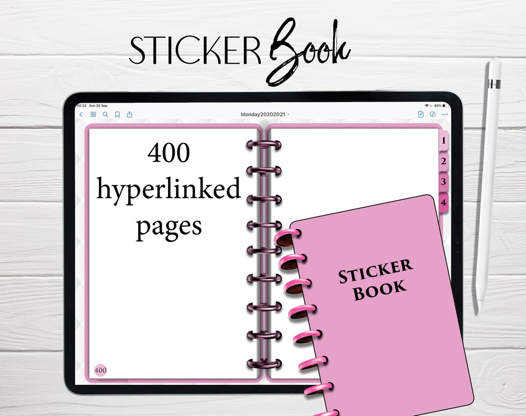 Digital Stickers Book for Sticker Album for Goodnotes, Notability ...