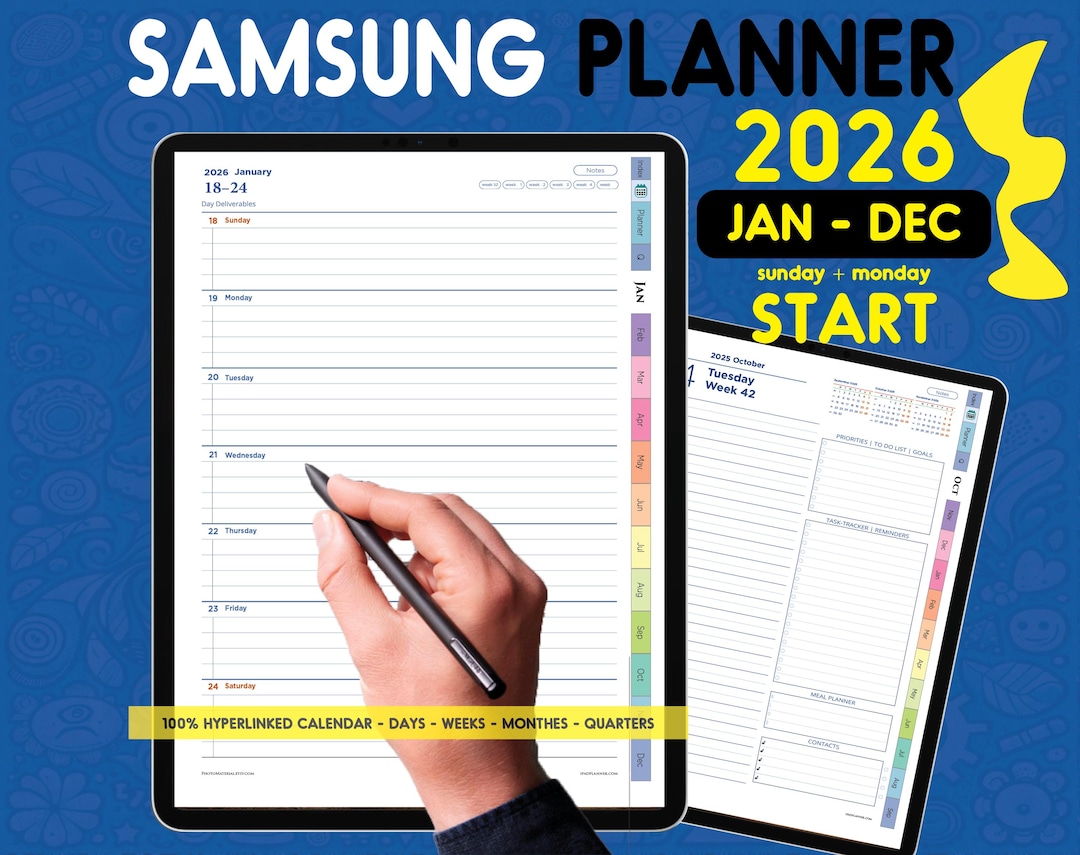 2026 Digital Planner: Samsung Notes & Android, Daily Weekly Layout - Etsy