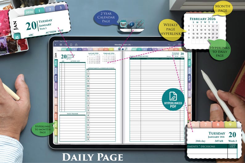 2026-2027 Digital Teacher Planner – Daily Notes, Weekly Layouts (PDF ...
