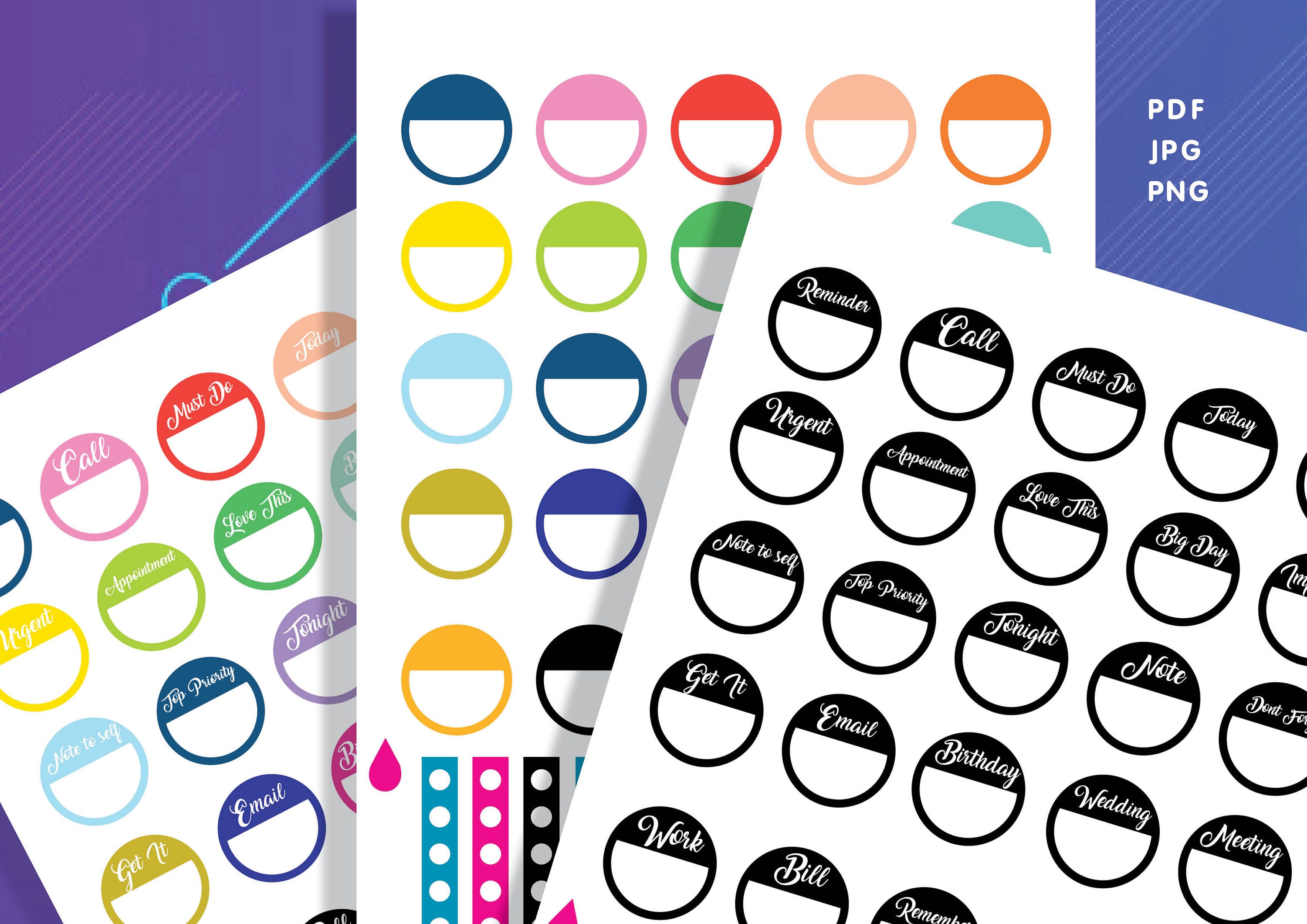 Digital Reminder Stickers for Goodnotes Notability Noteshelf - Etsy