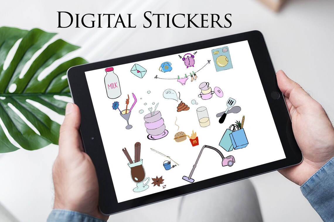 Digital Stickers Kit for Planner Home Homework Pack Png | Etsy