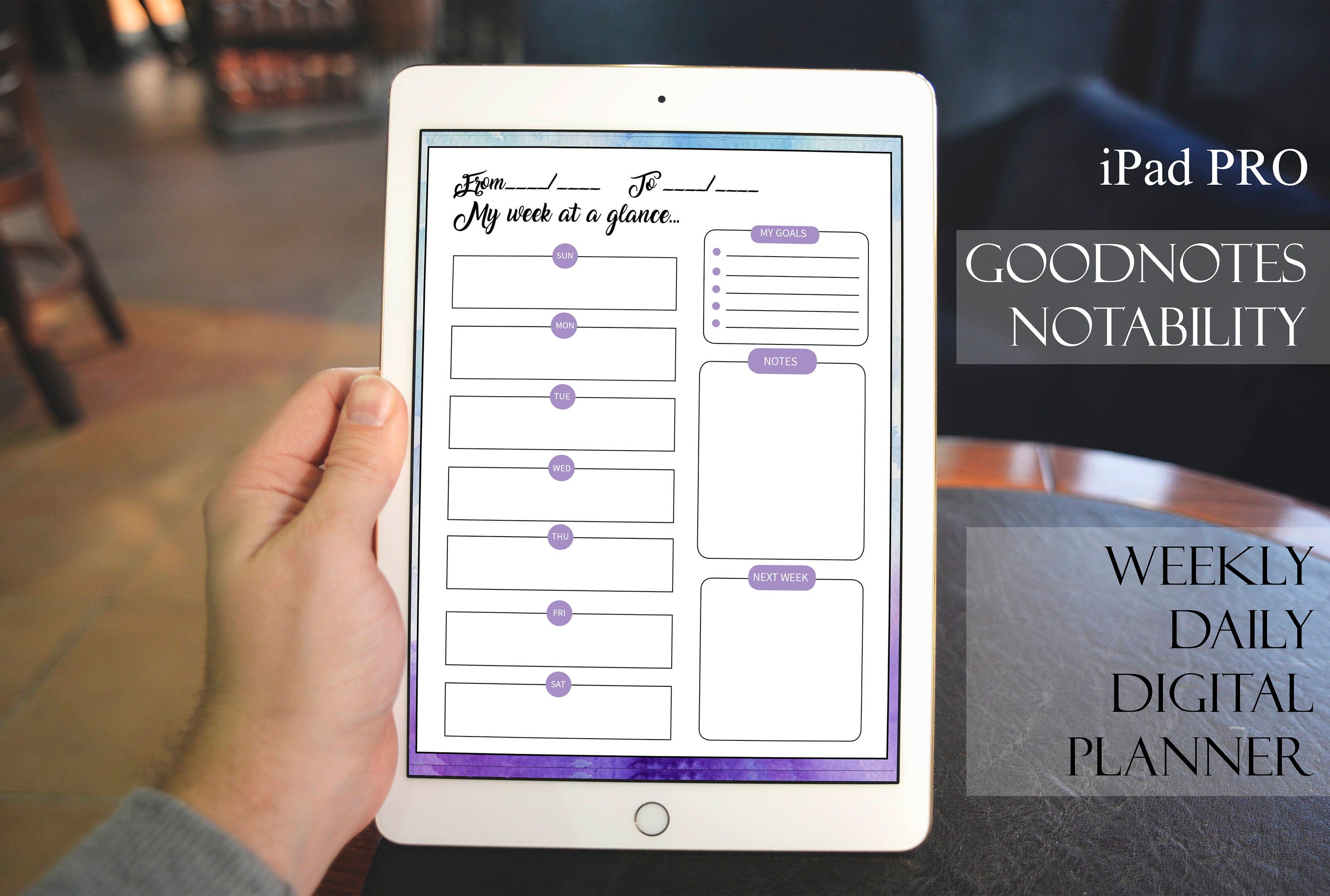 7 Days Journal | Simple Minimal Digital Notebook - Etsy