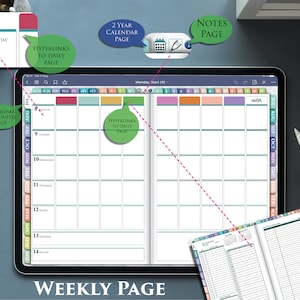 Digital Lesson Planner Academic Daily Weekly Teacher Notebook Agenda ...