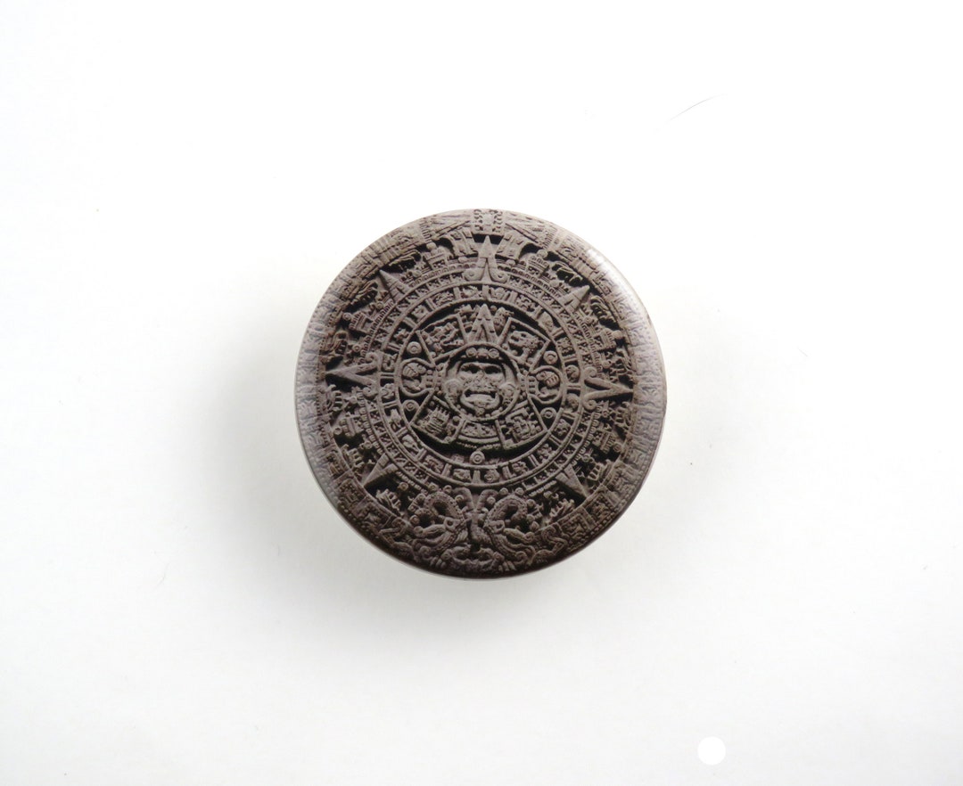Aztec Calendar Pin - Etsy