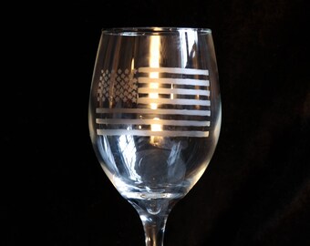 Patriotic wine glass | Etsy