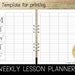 Lesson Plan Template Weekly Lesson Planner Printable | Etsy