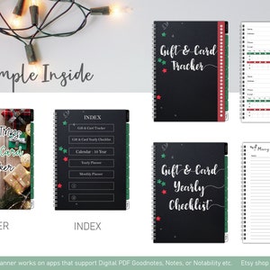 Christmas Digital Planner, Christmas Card & Gift Tracker : Address Book ...