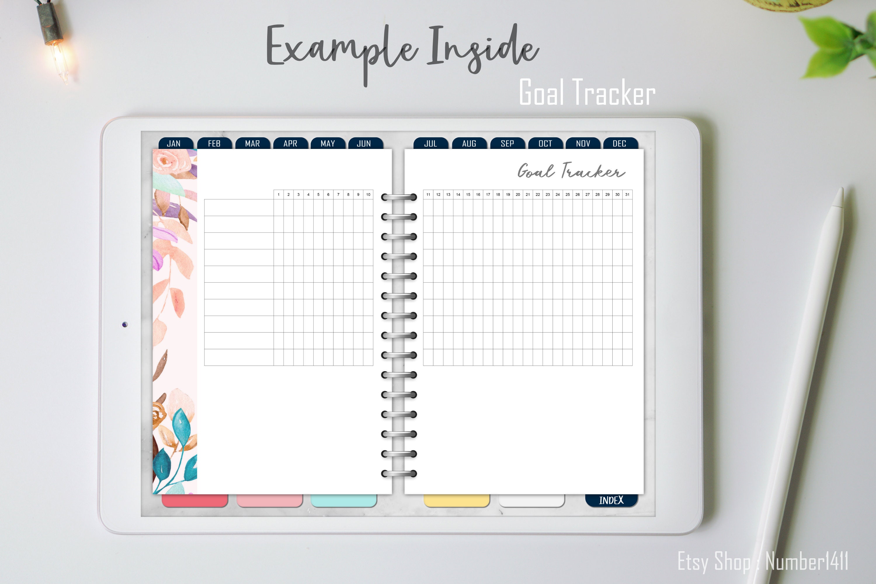 2020 Digital Planner, Daily Goal Planner , Digital Planner, Digital ...