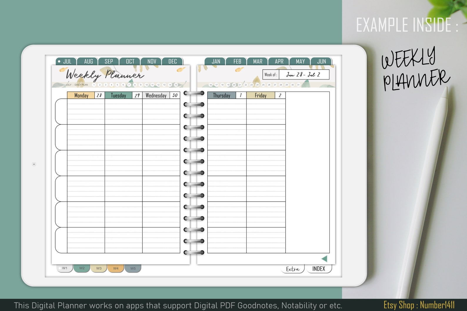 Teacher Digital Planner Teacher Planner 2022-2023 - Etsy