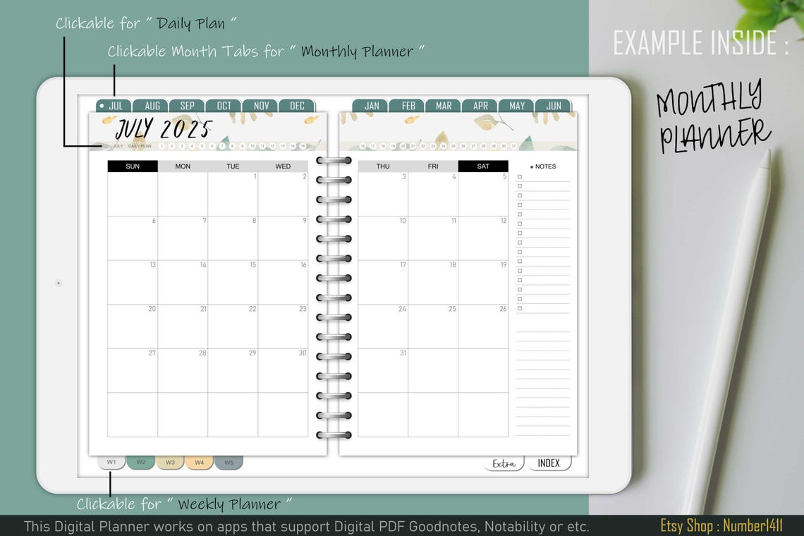 Teacher Digital Planner, Teacher Planner 2025-2026, Personalized ...