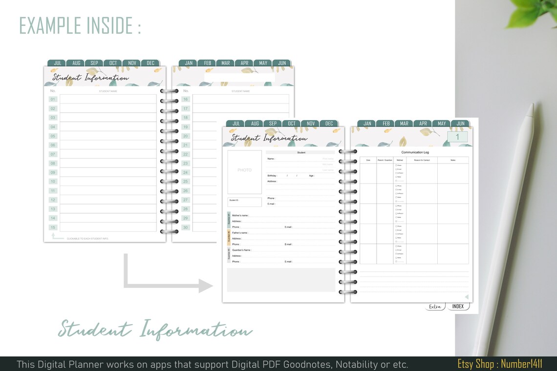 Teacher Digital Planner Teacher Planner 2022-2023 - Etsy