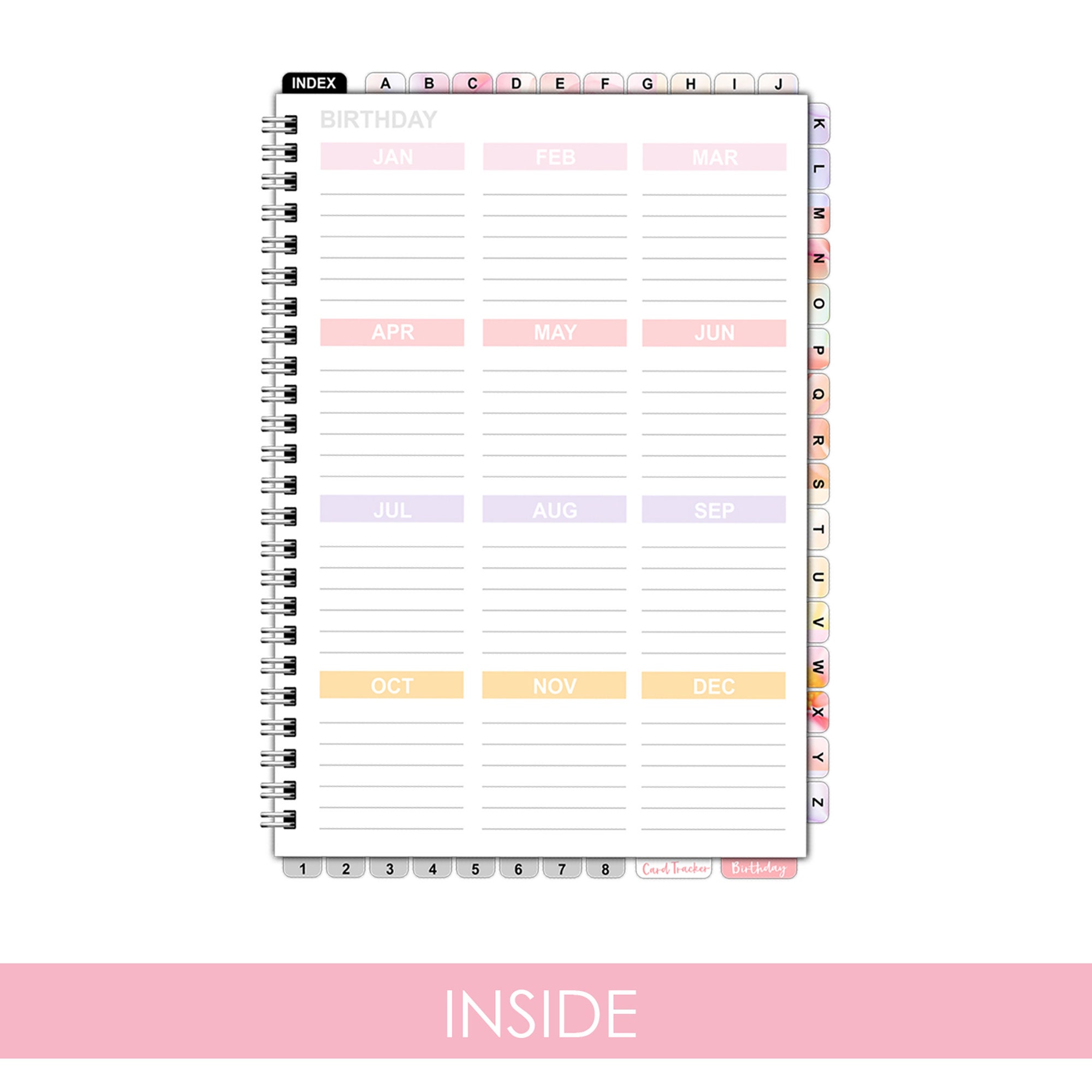 Digital Address Book, Floral Address Book, Digital Notebook , Address ...