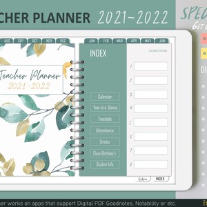 Teacher digital planner teacher planner 2021-2022 | Etsy