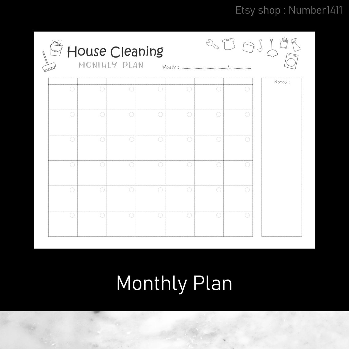 Printable House Cleaning Plan , House Cleaning Checklist, Daily Tracker ...