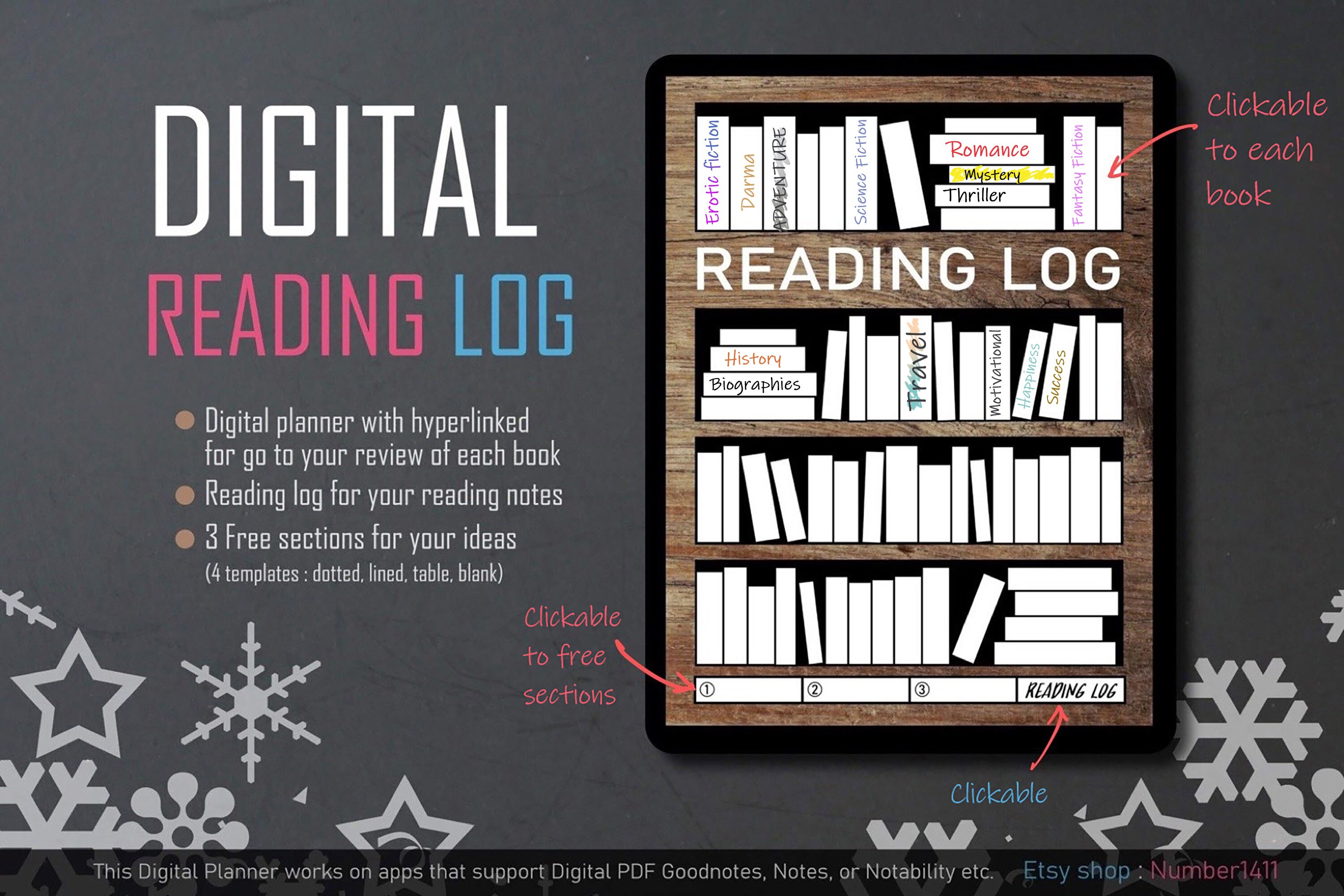 Digital Reading Log Reading Tracker Bookshelf Digital Etsy Espa a Digital Reading Log Reading Tracker Bookshelf Digital Etsy Espa a