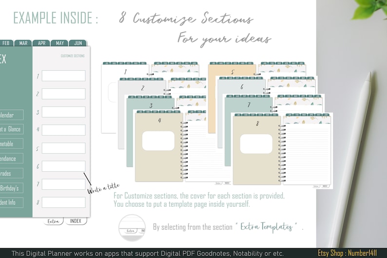 Teacher Digital Planner Teacher Planner 2022-2023 - Etsy