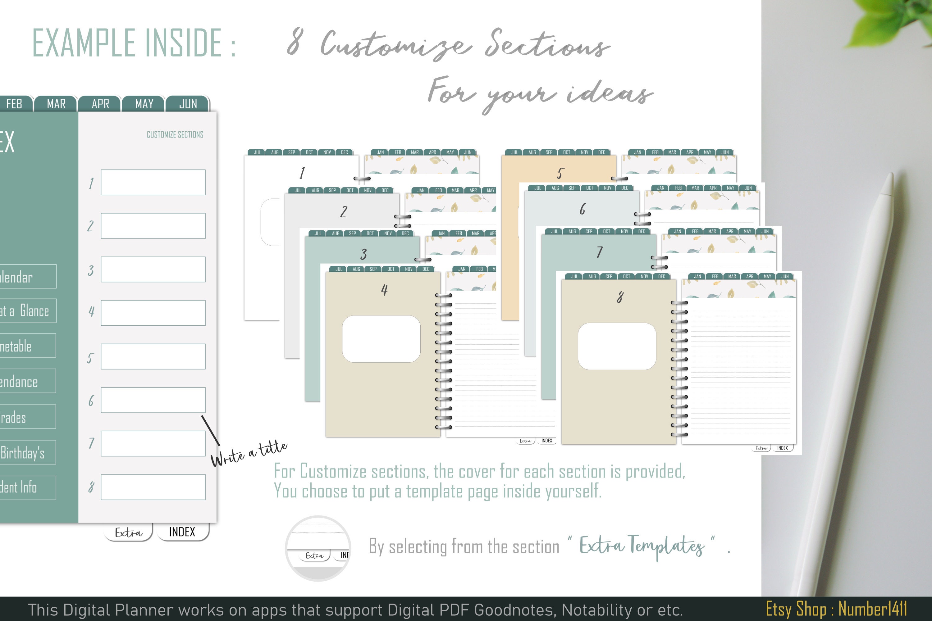 Teacher Digital Planner Teacher Planner 2022-2023 - Etsy