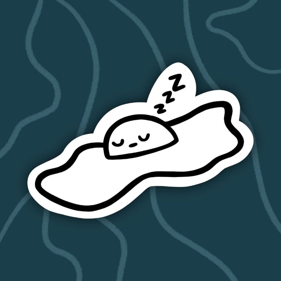 Sleepy Egg – Die Cut Sticker - Etsy