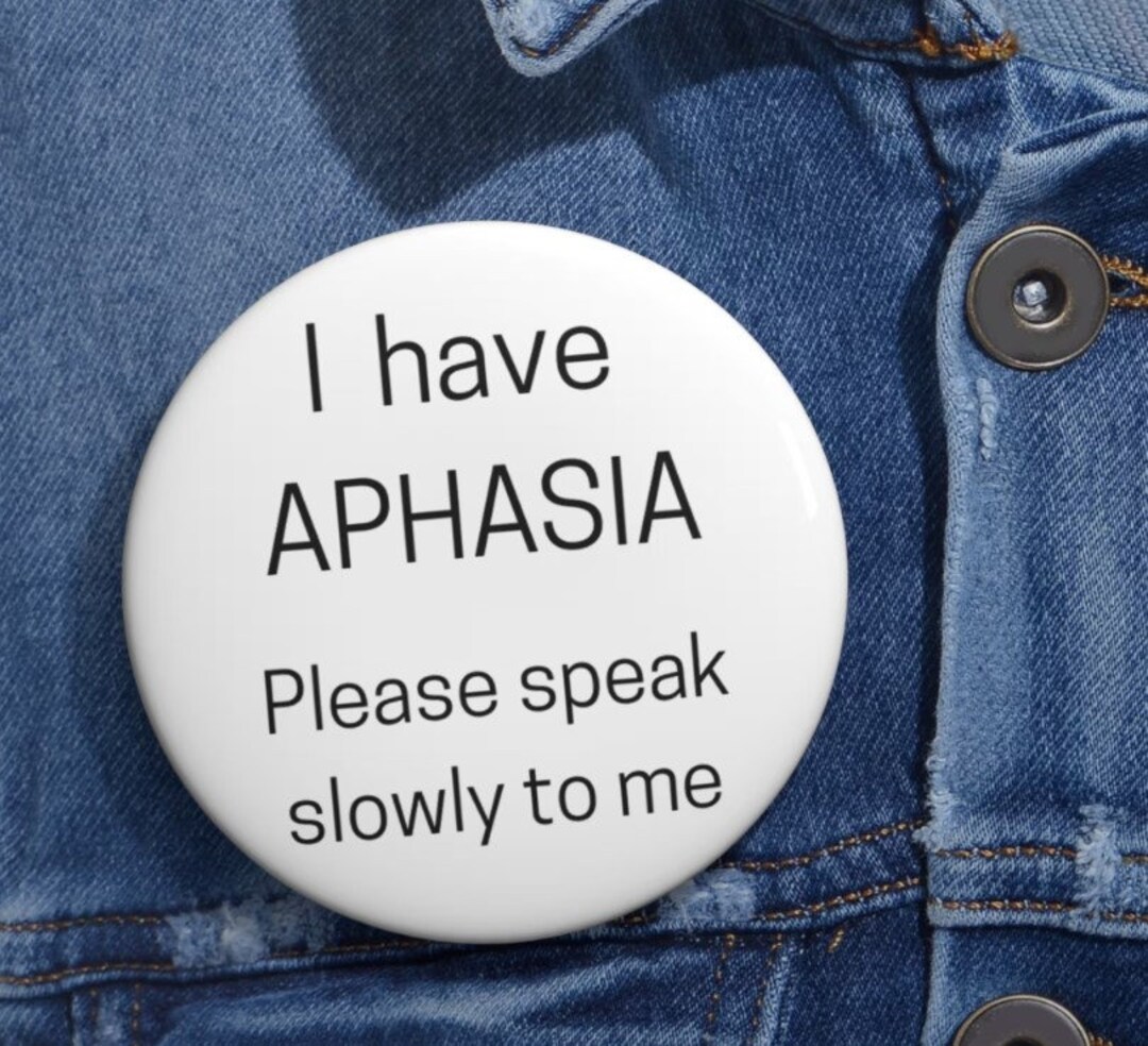 Aphasia Communication Badge - I Have Aphasia - Communication Aid - Etsy