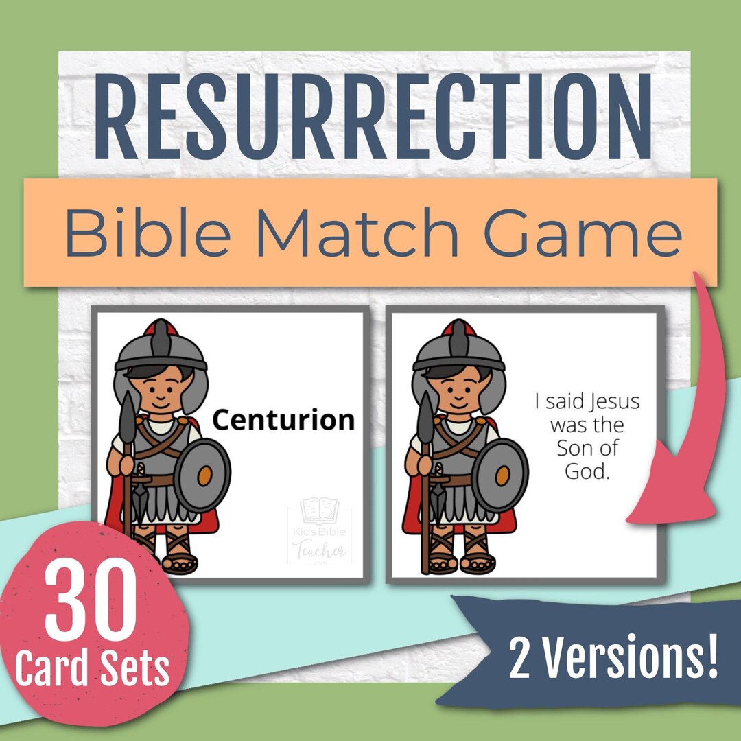 Jesus' Death & Resurrection Bible Match Game for Easter - Etsy