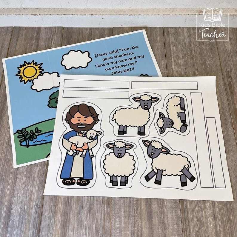 The Good Shepherd Bible Craft for Kids | Stand up Shepherd Sheep ...