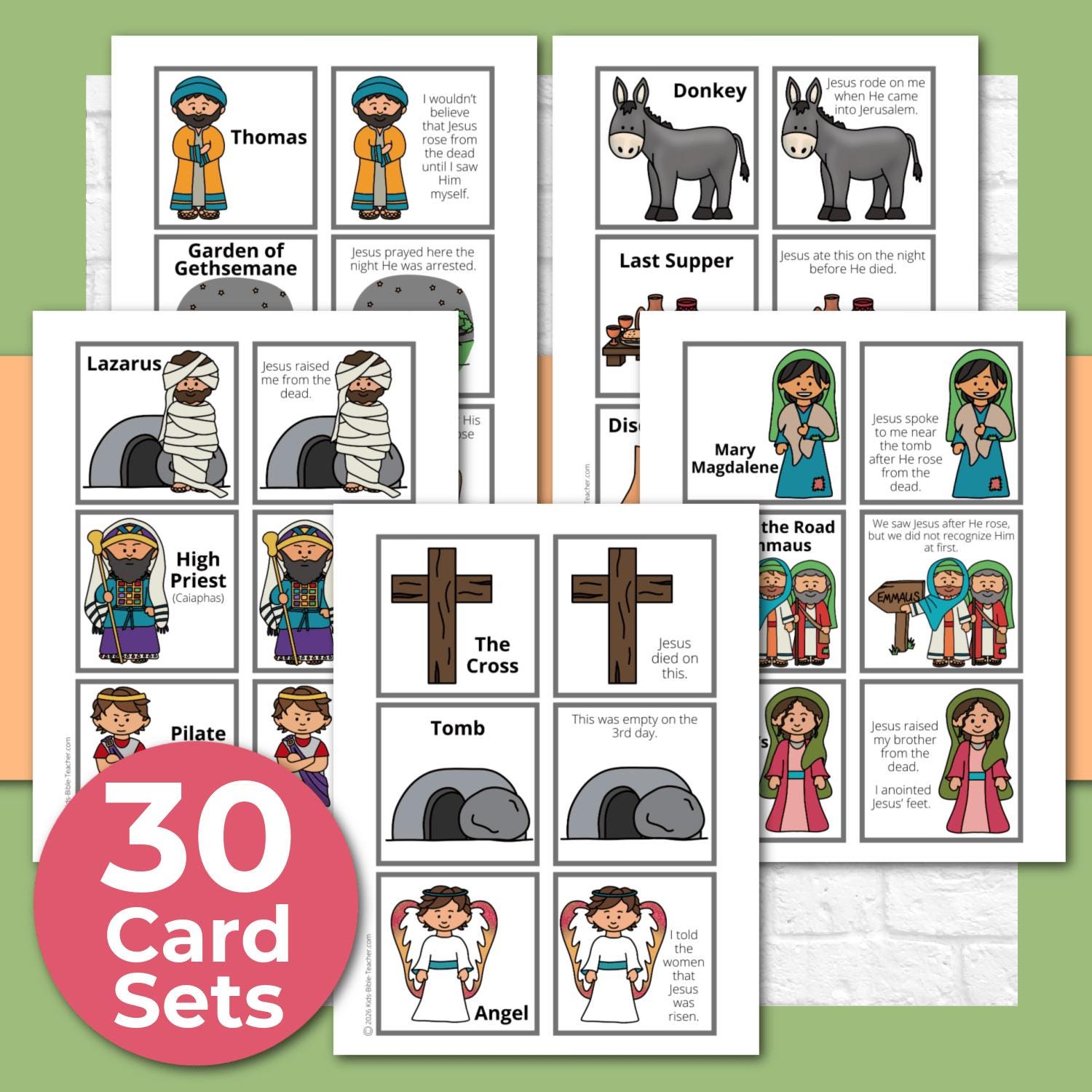 Jesus' Death & Resurrection Bible Match Game for Easter - Etsy