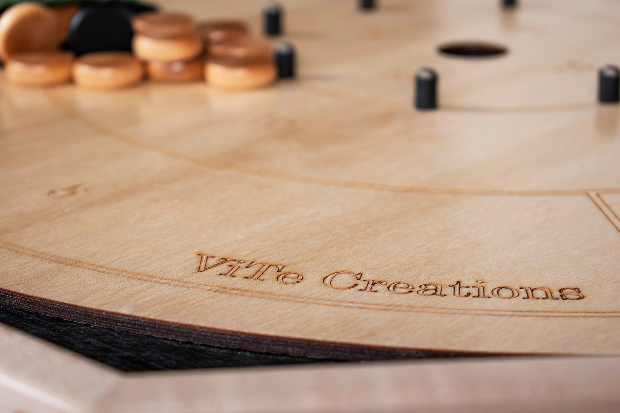 Regulation Size Crokinole Board - Crokinole Board - Tournament Size ...