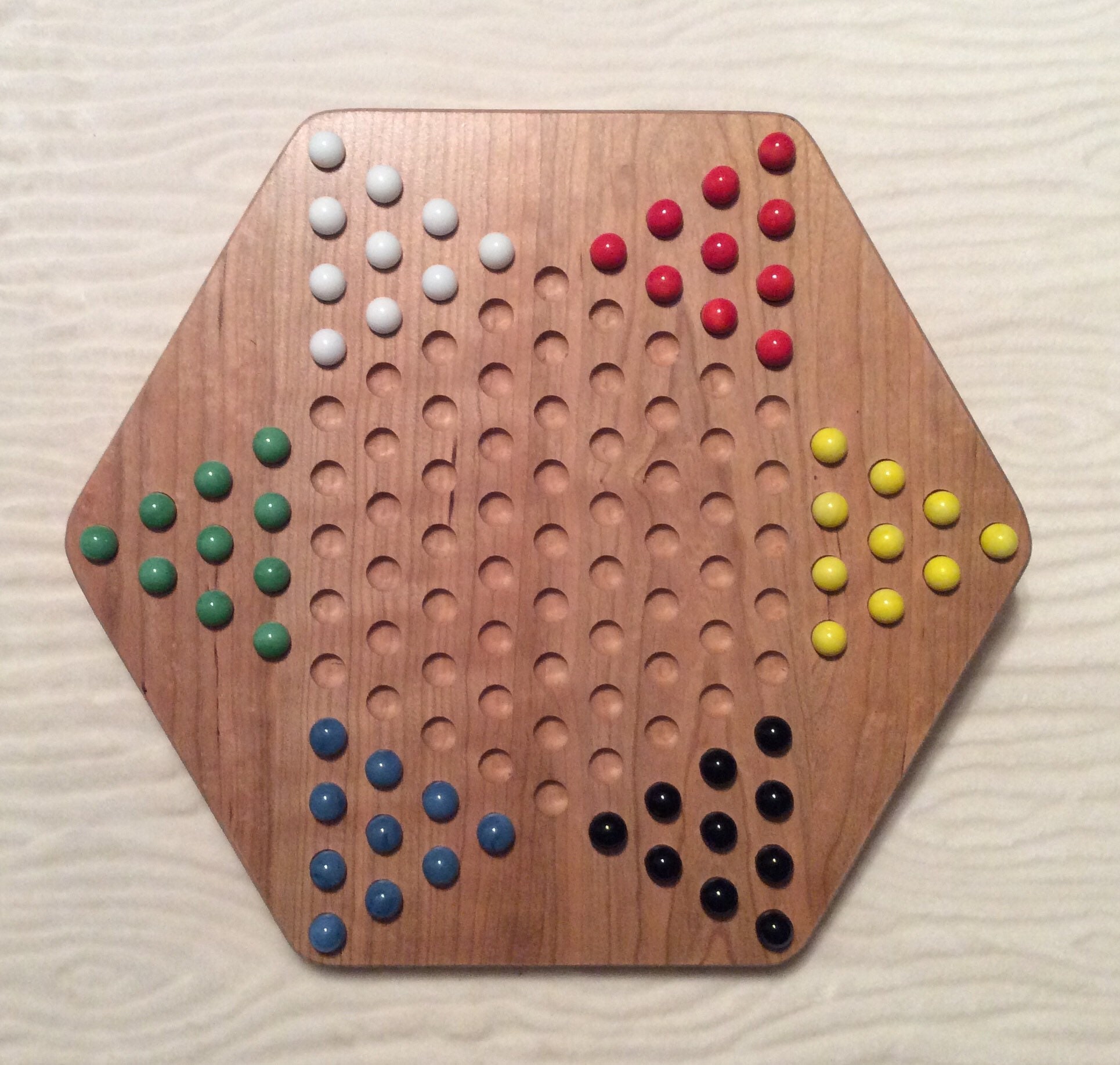 Wooden Chinese Checkers Chinese Checkers Cherry Chinese | Etsy