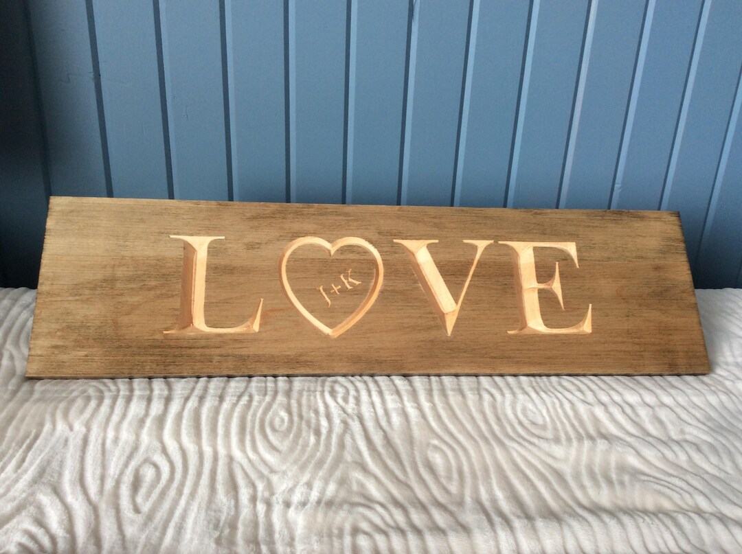 Love Sign - Engraved Love Sign - Personalized Love Sign - Valentines ...