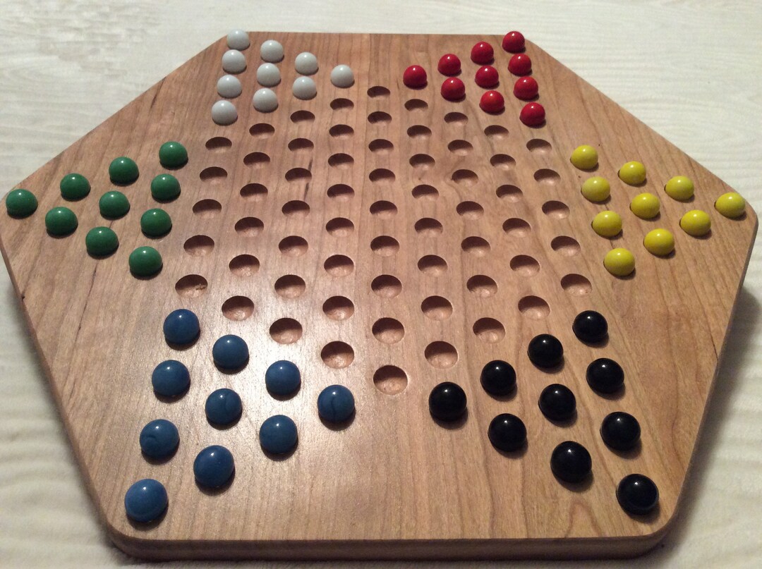 Wooden Chinese Checkers - Chinese Checkers - Cherry Chinese Checkers ...