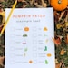 Printable Pumpkin Patch Scavenger Hunt Sheet - Pumpkin Patch Checklist ...