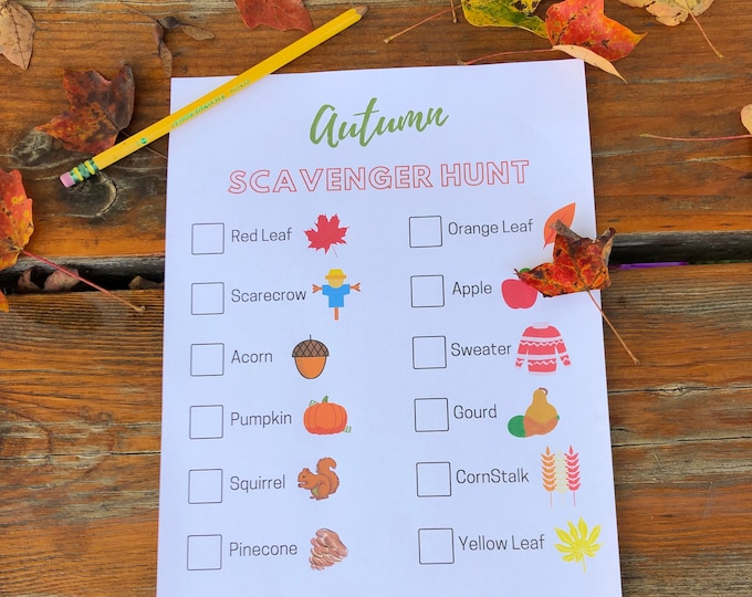 Printable Pumpkin Patch Scavenger Hunt Sheet - Pumpkin Patch Checklist ...