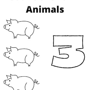 Printable Farm Animals Counting Worksheets - Color Worksheets ...