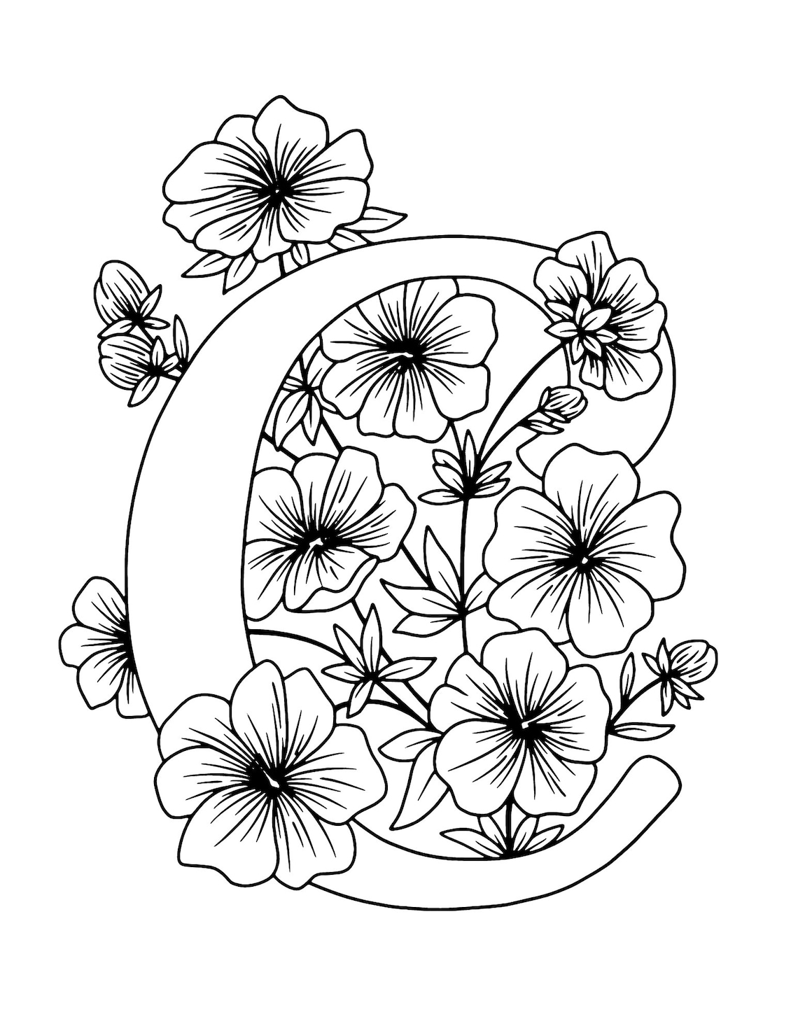 Alphabet Color Page Set Printable - Abc's Printable Coloring Set ...