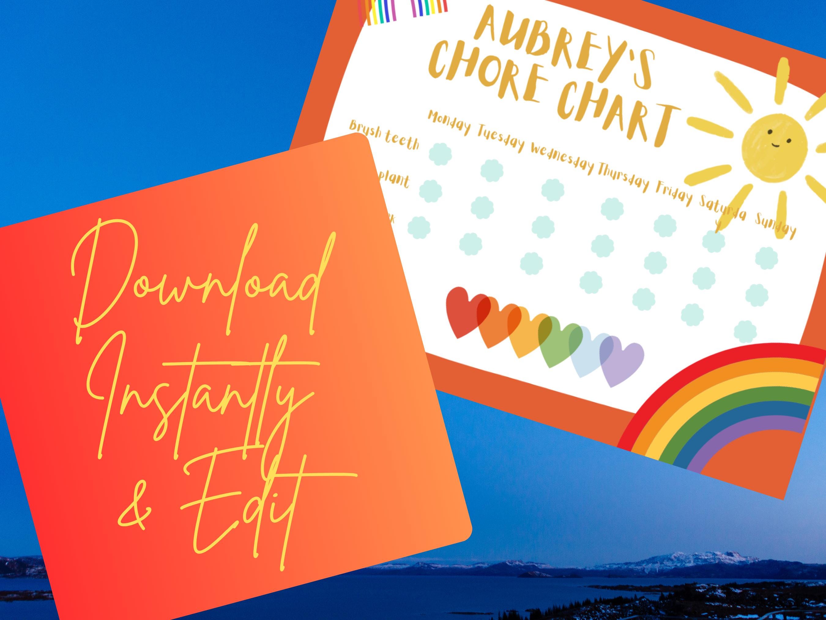 Magical Chore Chart Bundle - Unicorn, Mermaid, Dinosaur, Space ...