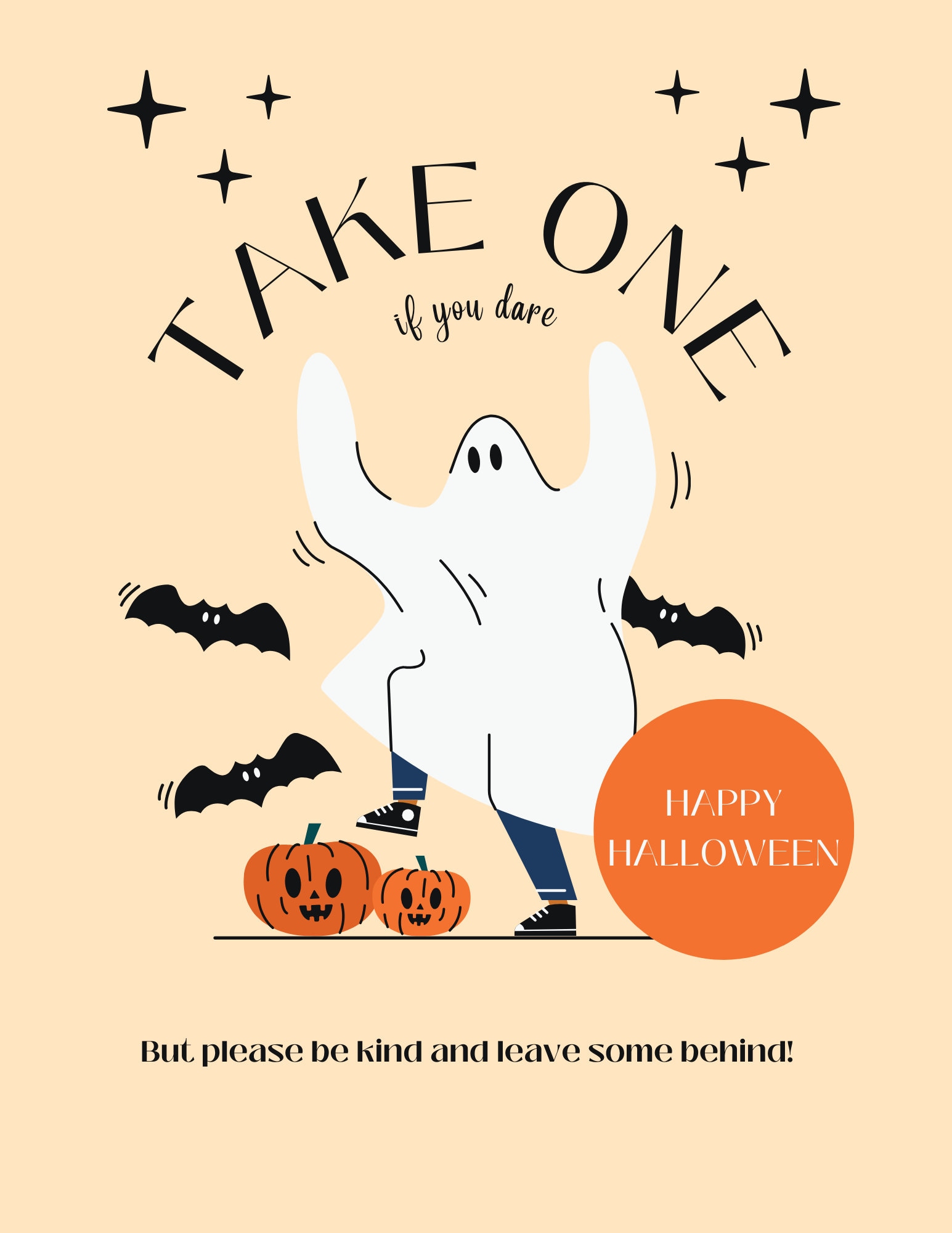 Halloween Candy Sign - Instant Download - Printable Take One Sign ...