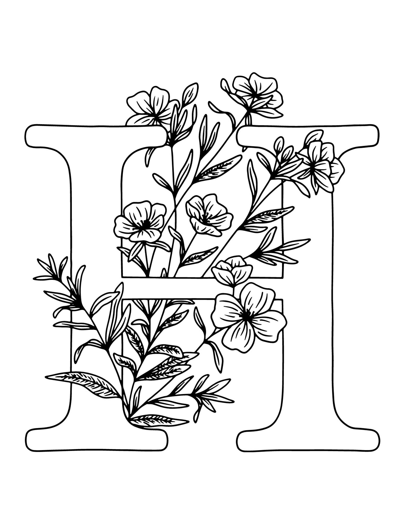 Alphabet Color Page Set Printable - Abc's Printable Coloring Set ...