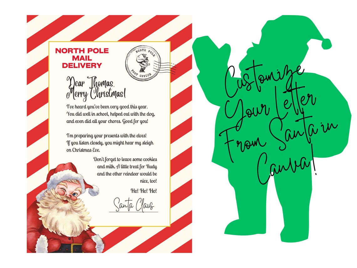 Editable Letter From Santa - Custom Printable Santa Letter - Digital ...