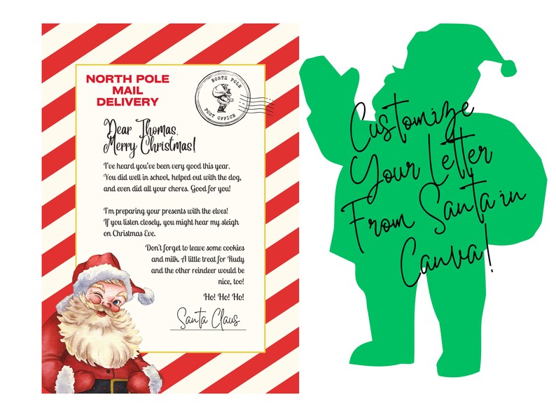 Editable Letter From Santa - Custom Printable Santa Letter - Digital ...