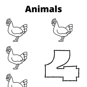 Printable Farm Animals Counting Worksheets - Color Worksheets ...