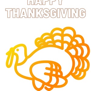 Printable Thanksgiving Turkey Color Sheet - Instant Download Color ...
