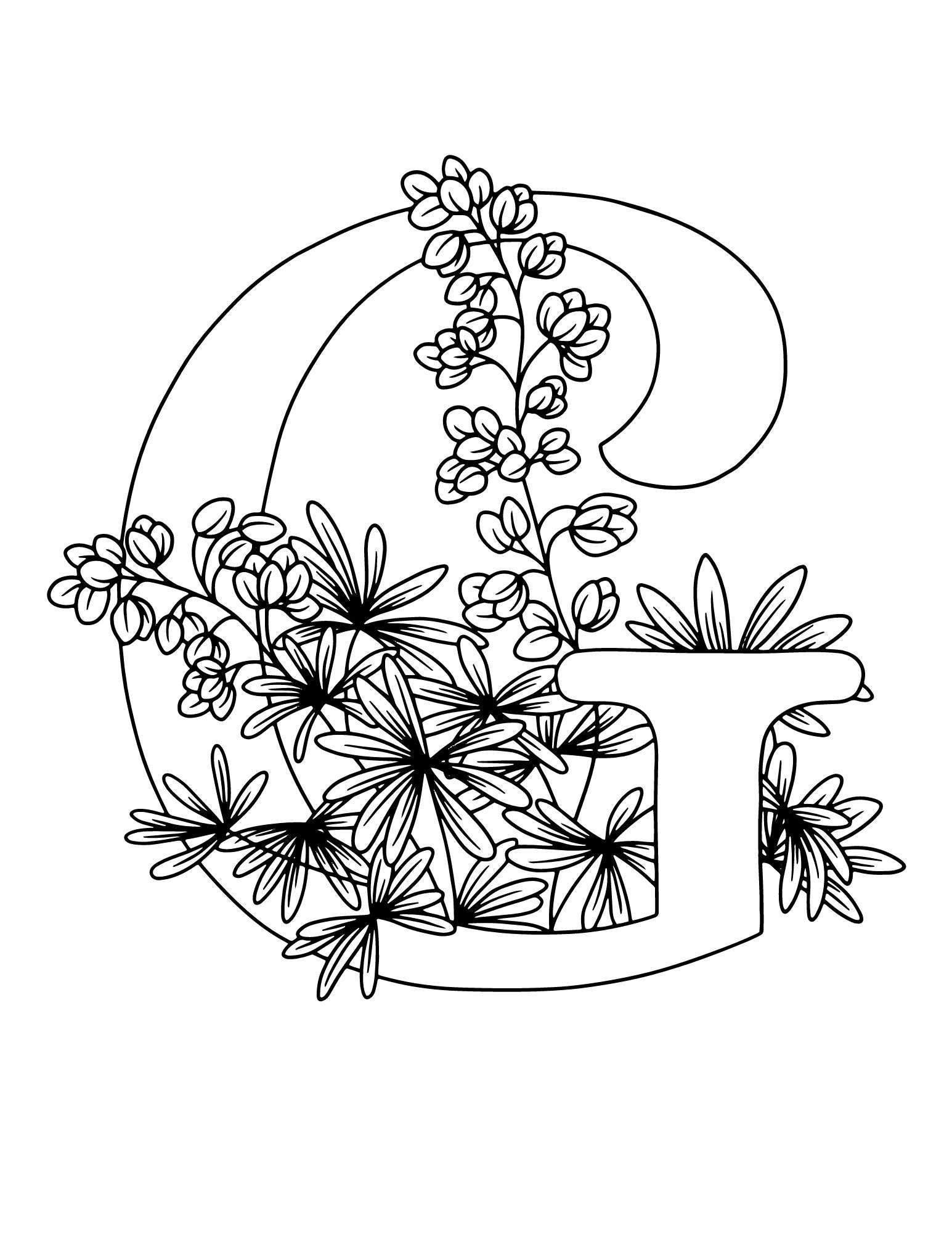 Alphabet Color Page Set Printable - Abc's Printable Coloring Set ...