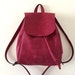 Faux Leather Red Backpack Vegan Backpack Water Resistant - Etsy