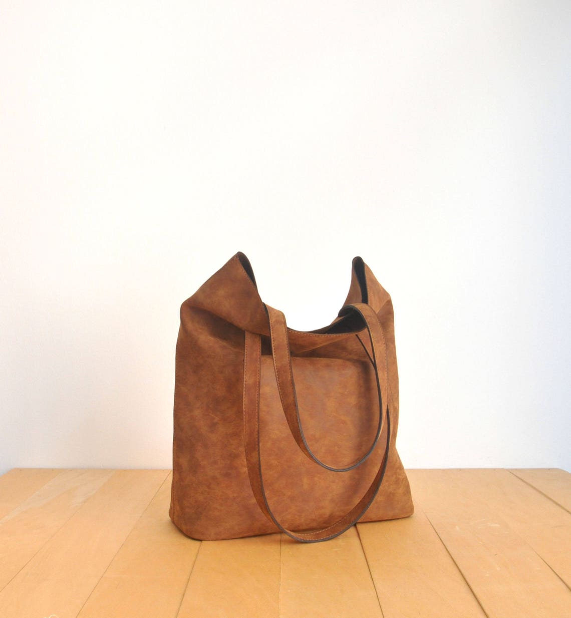 Red Tote Bag - Faux Leather - Vegan Tote Bag - Water Resistant - Vegan ...