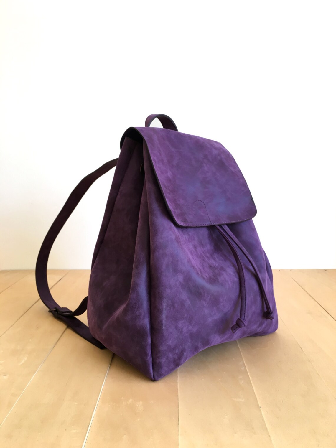 Faux Leather Purple Backpack Vegan Backpack Water - Etsy Canada