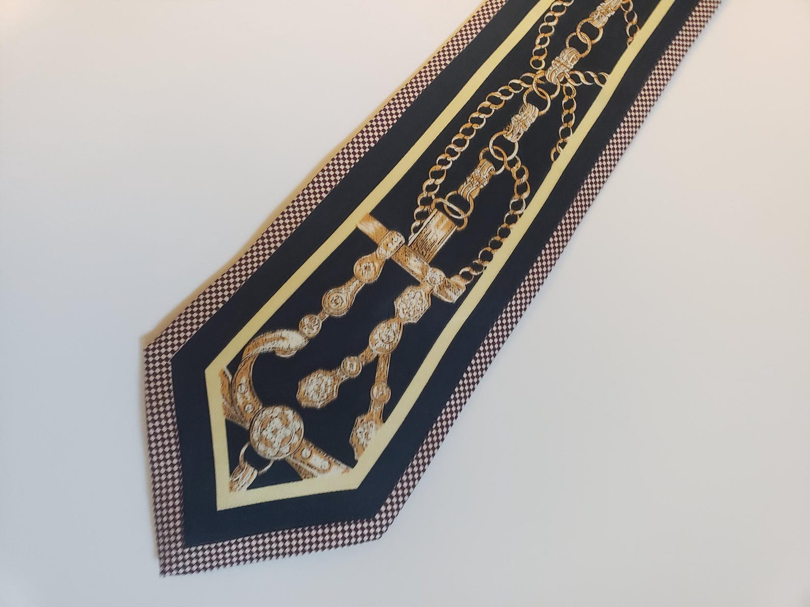 Vintage Necktie, Bicycle Men's Tie, Chain Style Necktie - Etsy