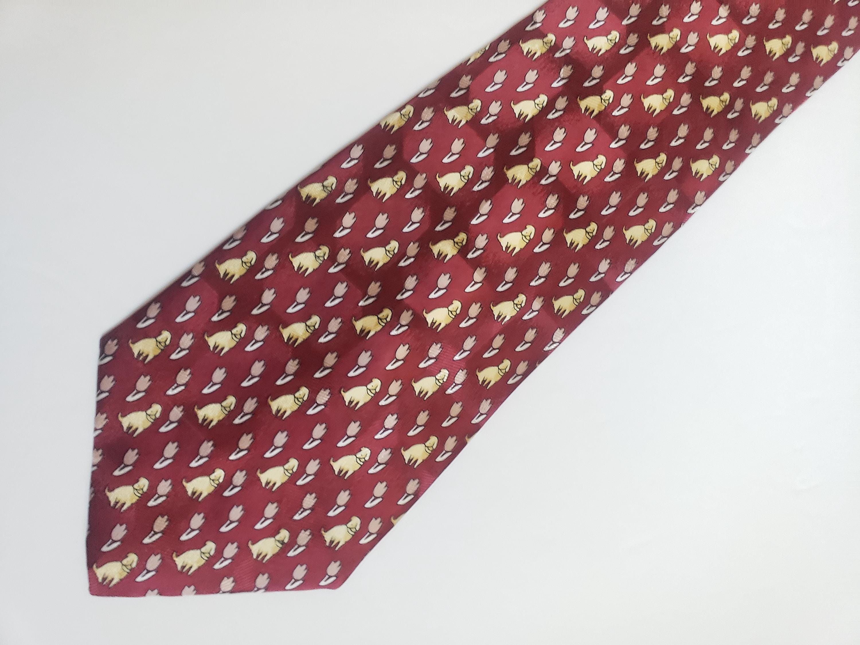 Vintage Terry Dog Breeds Necktie, Dog Print Men's Tie - Etsy