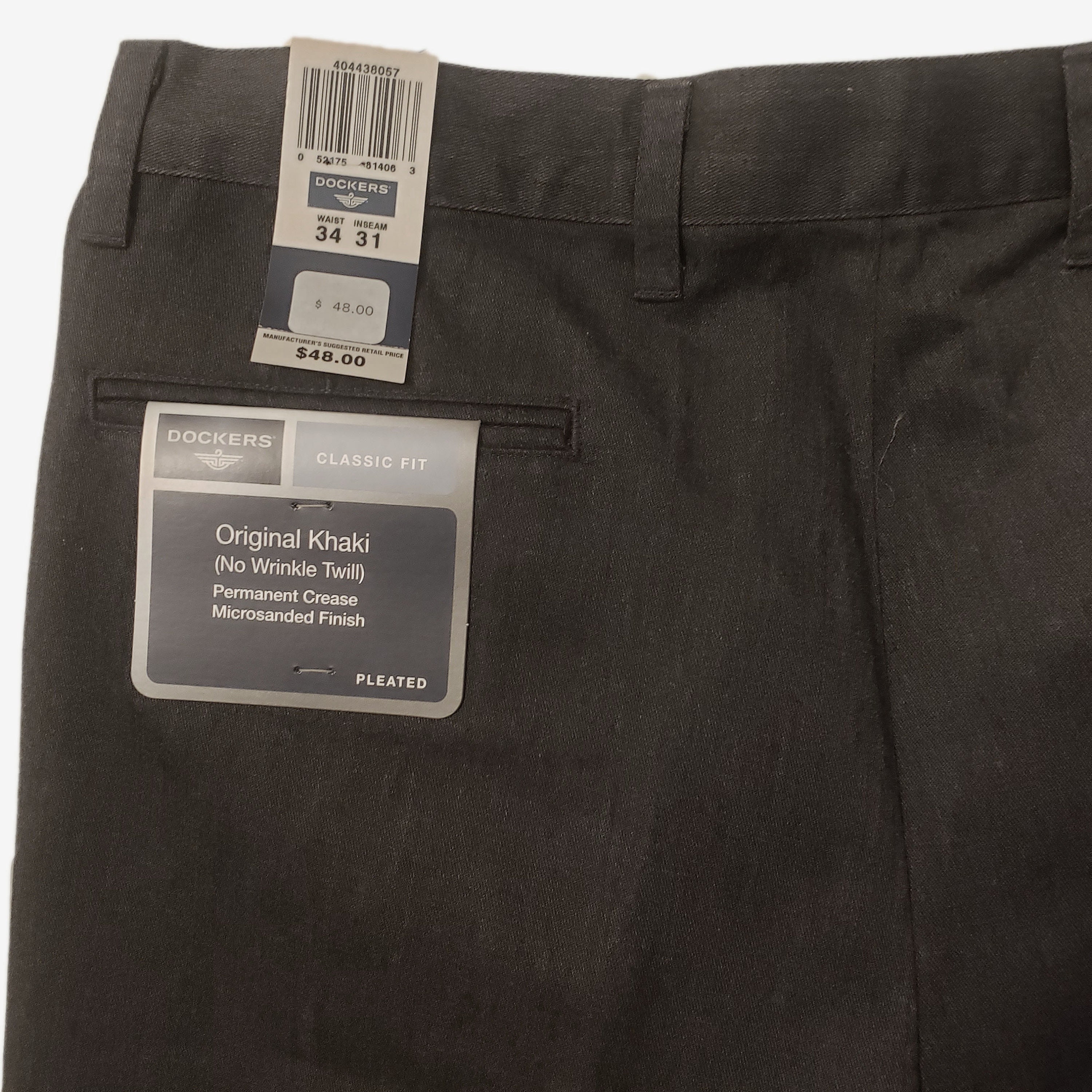 Dockers Classic Fit Khaki Twill Pants: Black, Size 34x31, No Wrinkle - Etsy