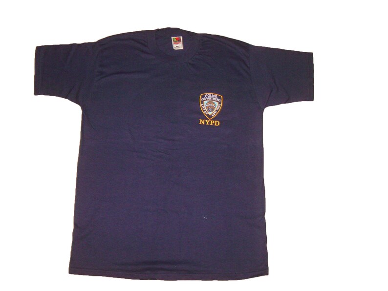 NYPD New York Police Department T Shirt , Embroidered Letters. Size L ...